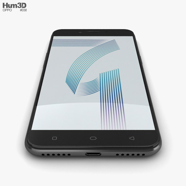 Oppo A71 Black 3D model - Download Phones on 3DModels.org