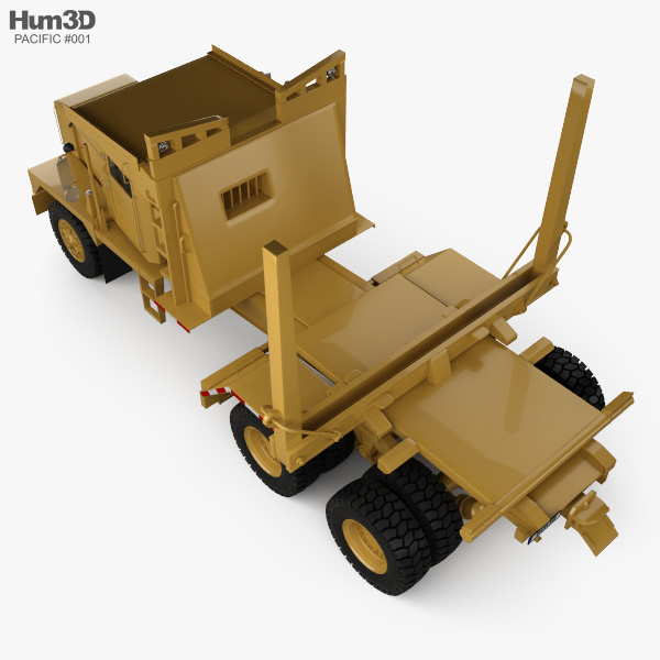 Pacific P-16 Log Truck 1978 3D model - Download Truck on 3DModels.org