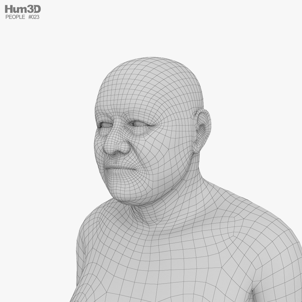 Senior Asian Man 3D model - Download Character on 3DModels.org
