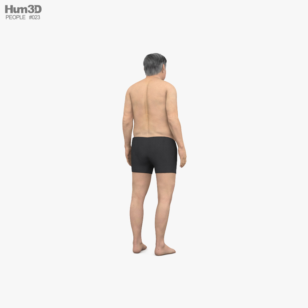 Senior Asian Man 3D model - Download Character on 3DModels.org