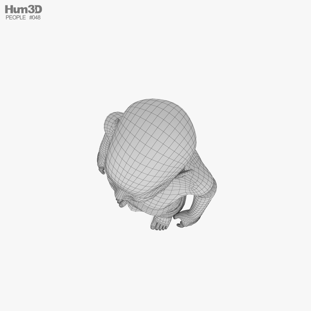 African-American Child Boy 3D model - Download Character on 3DModels.org