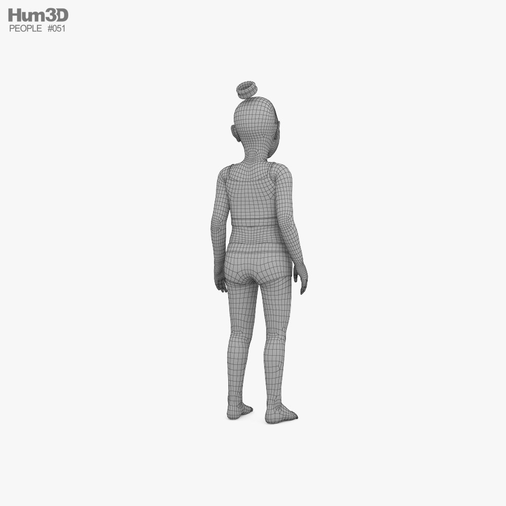 Middle Eastern Child Girl 3D model - Download Character on 3DModels.org