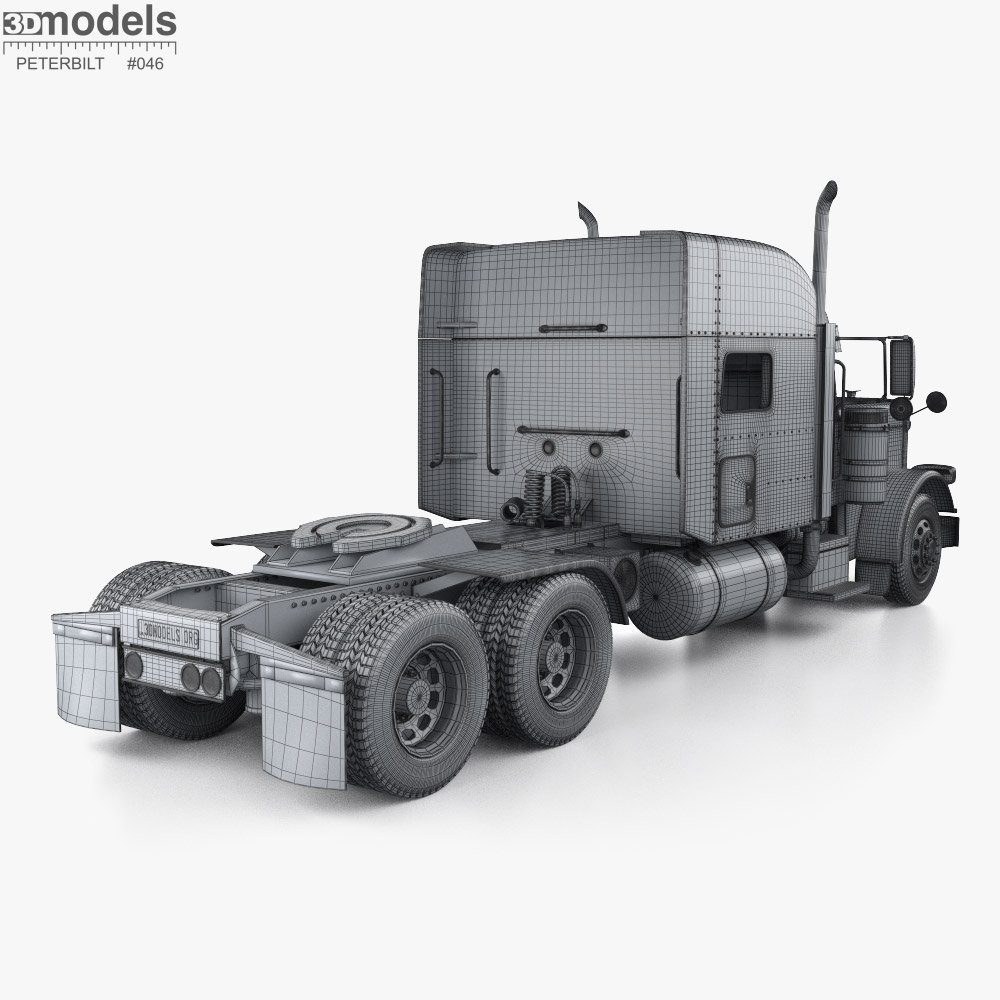 Peterbilt 389 Tractor Truck Sleeper Cab with HQ Interior 2010 3D model ...