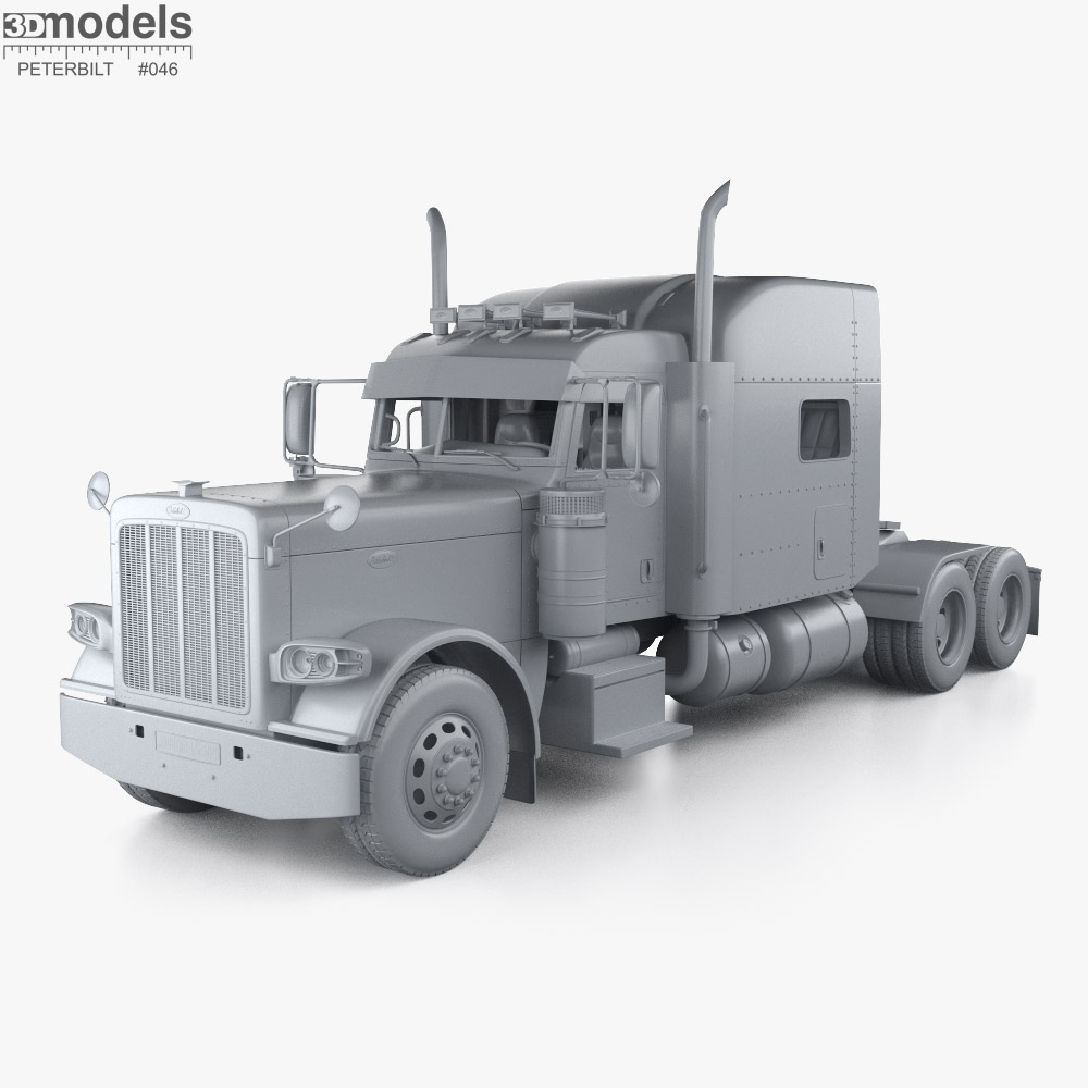 Peterbilt 389 Tractor Truck Sleeper Cab with HQ Interior 2010 3D model ...