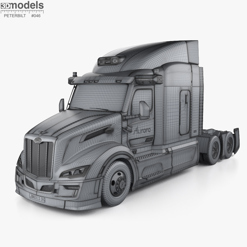 Peterbilt 579 Aurora Autonomous Truck 2025 3D model - Download Truck on ...