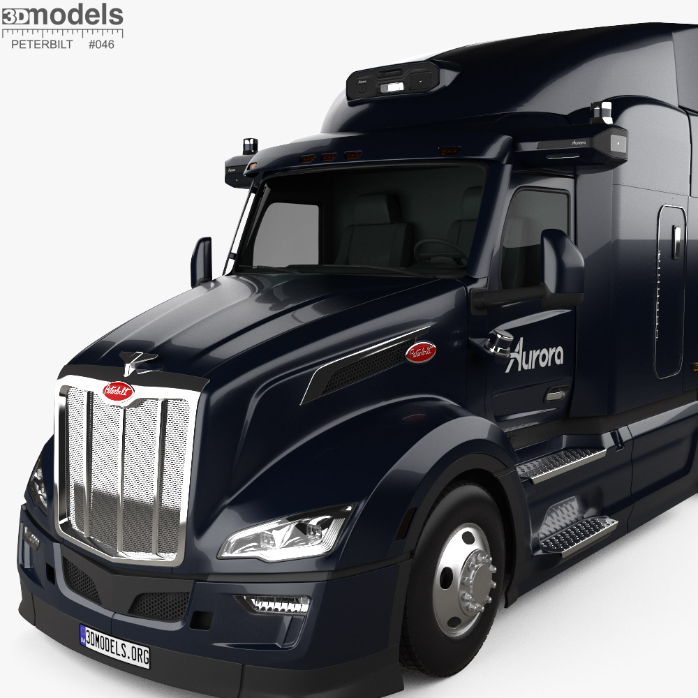 Peterbilt 579 Aurora Autonomous Truck 2025 3D模型 - 下载 货车 on 3DModels.org