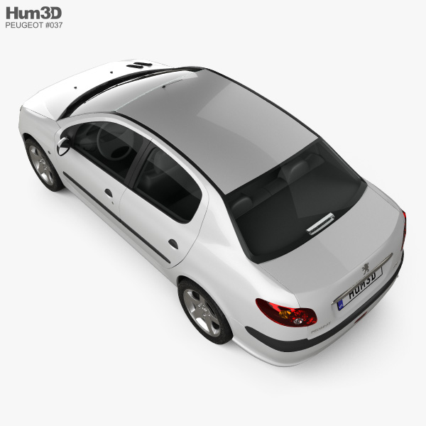 Peugeot 206 sedan 2010 3D model - Download Sedan on 3DModels.org