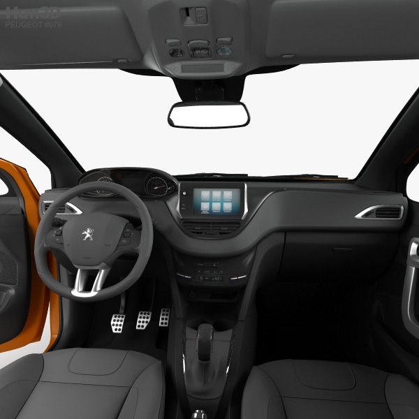 Peugeot 208 5-door with HQ interior 2018 3D model - Download Hatchback ...