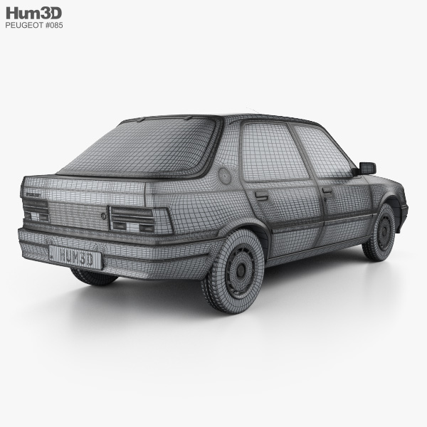 Peugeot 309 5-door 1985 3D model - Download Hatchback on 3DModels.org