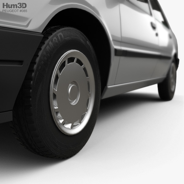 Peugeot 309 5-door 1985 3D model - Download Hatchback on 3DModels.org