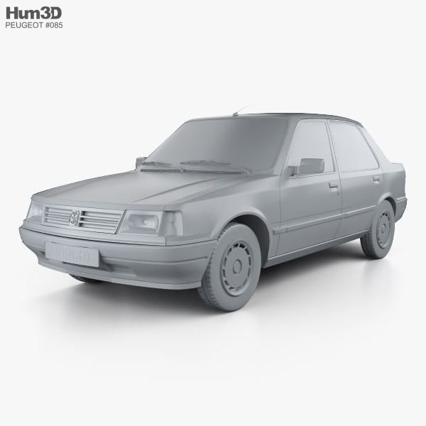 Peugeot 309 5-door 1985 3D model - Download Hatchback on 3DModels.org