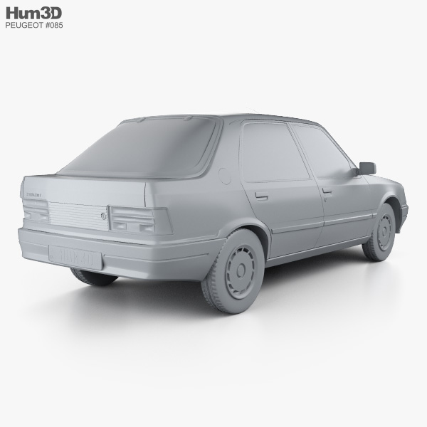 Peugeot 309 5-door 1985 3D model - Download Hatchback on 3DModels.org