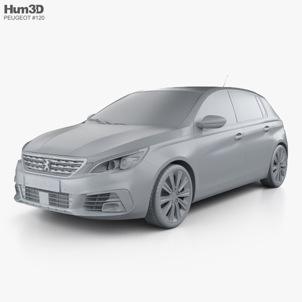 Peugeot 308 hatchback 2020 3D model - Download Hatchback on 3DModels.org