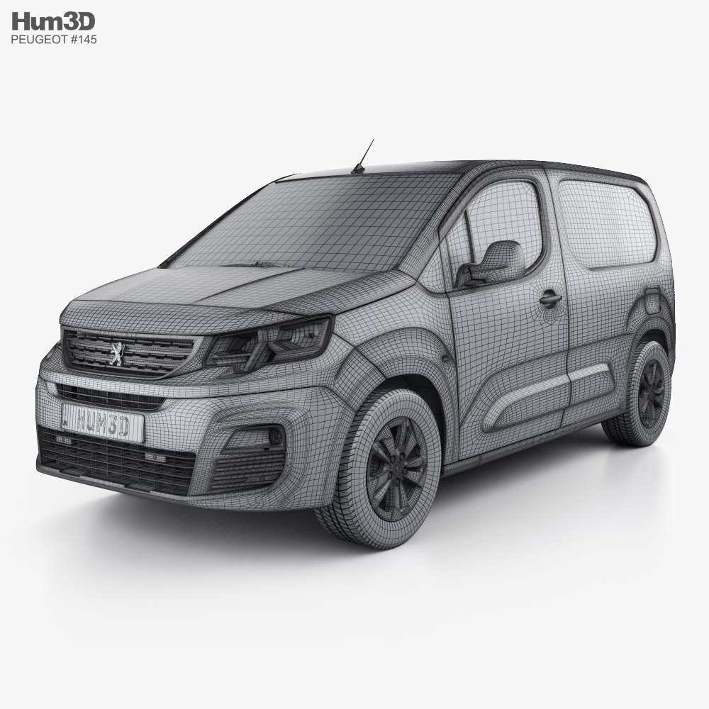Peugeot Partner 2023 3D model - Download Van on 3DModels.org