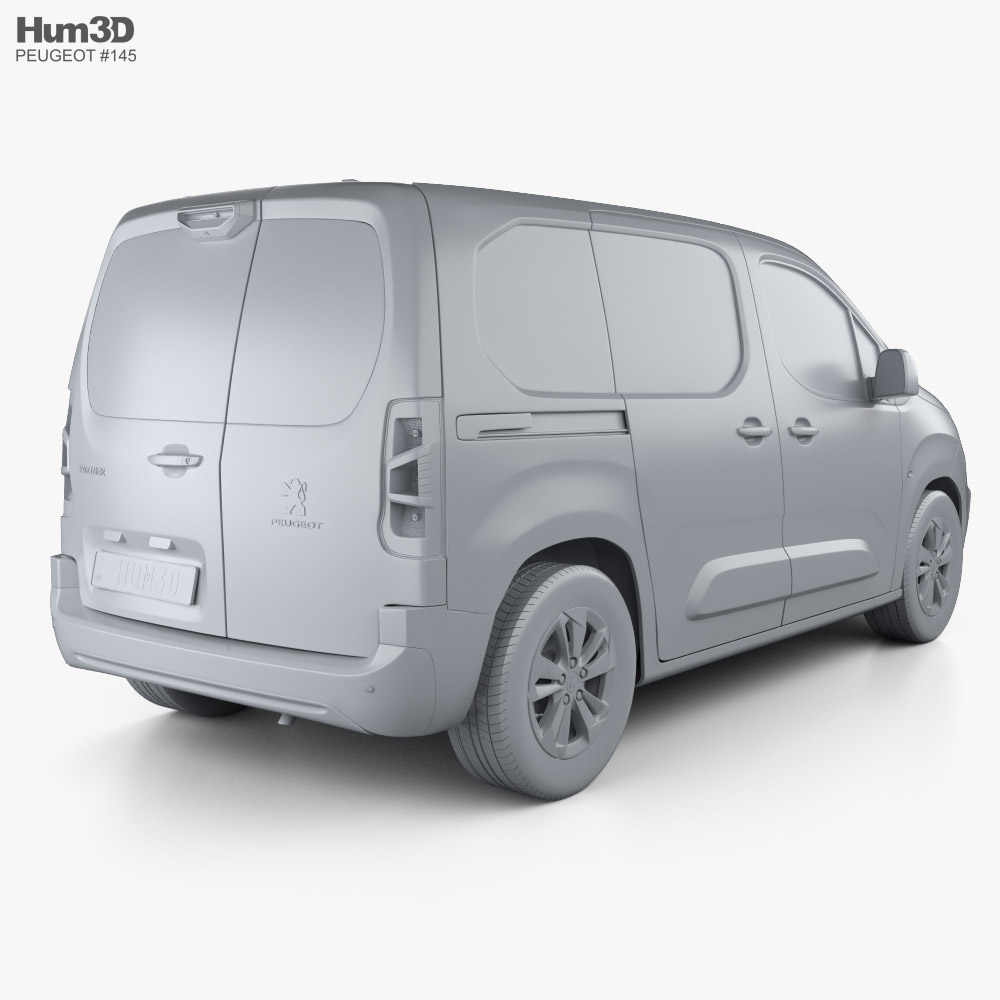 Peugeot Partner 2023 3D model - Download Van on 3DModels.org
