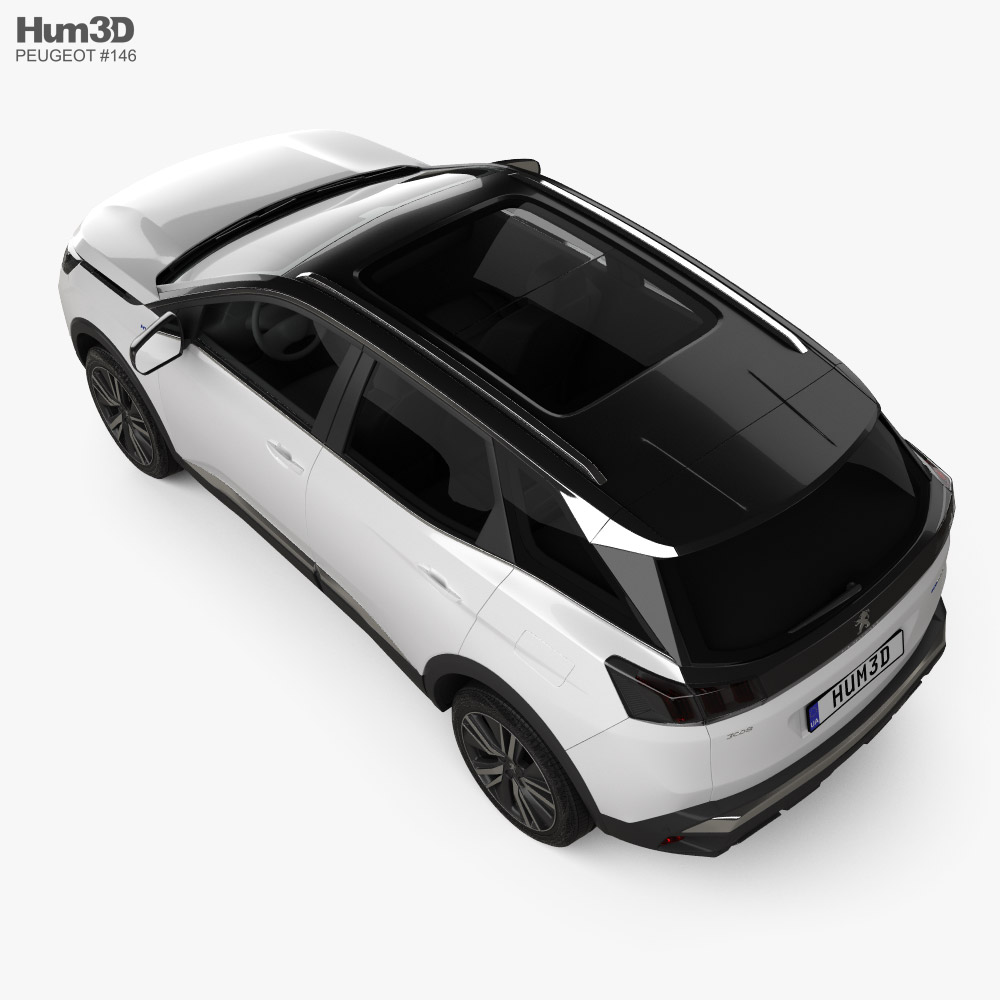 Peugeot 3008 hybrid4 2023 3D model - Download Crossover SUV on 3DModels.org