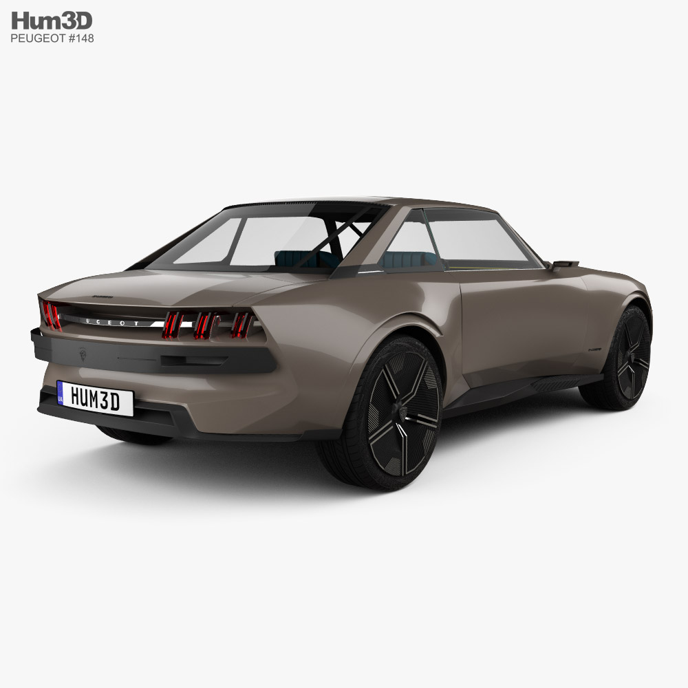 Peugeot e-Legend with HQ interior 2019 3D model - Download Sports car ...