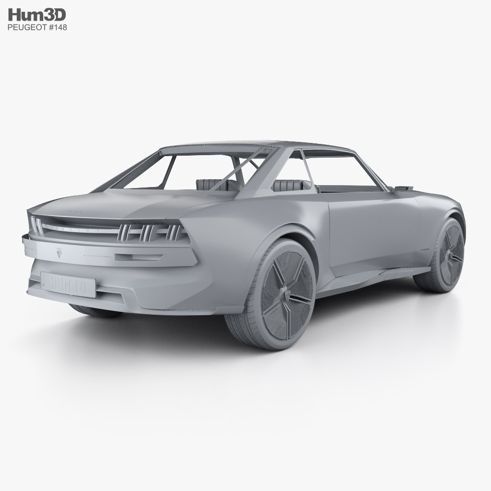 Peugeot e-Legend with HQ interior 2019 3D model - Download Sports car ...