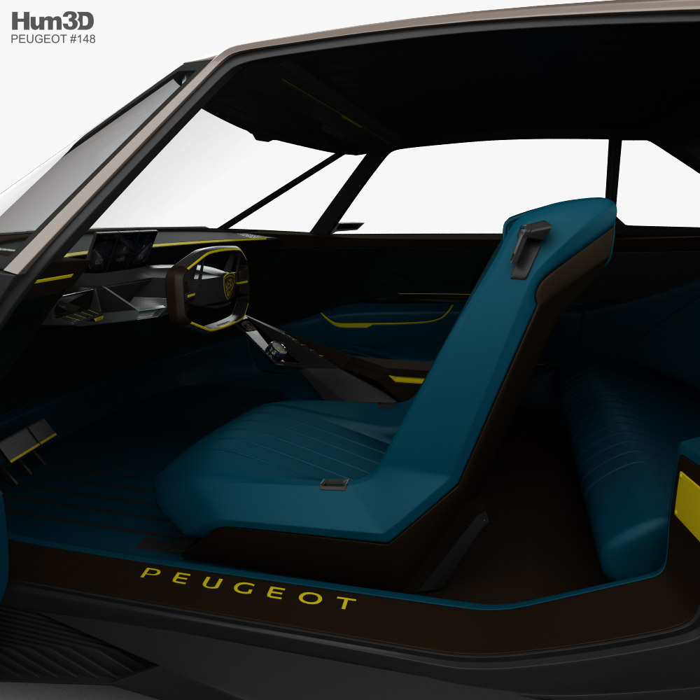 Peugeot e-Legend with HQ interior 2019 3D model - Download Sports car ...