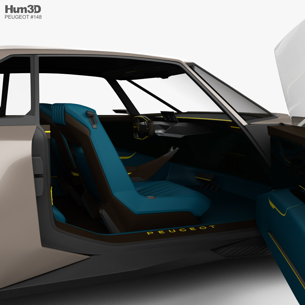 Peugeot e-Legend with HQ interior 2019 3D model - Download Sports car ...
