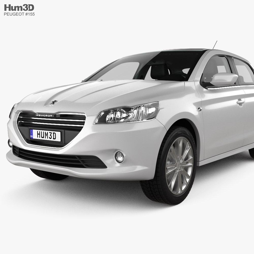 Peugeot 301 HQ İç Mekan ile 2016 3D modeli - İndir Sedan üzerinde ...