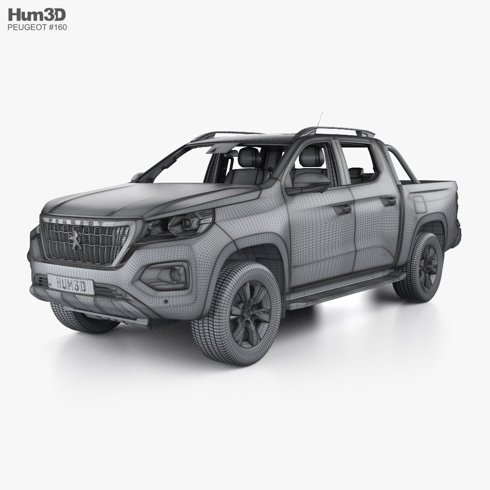 Peugeot Landtrek Double Cab Multipurpose with HQ interior 2023 3D model ...