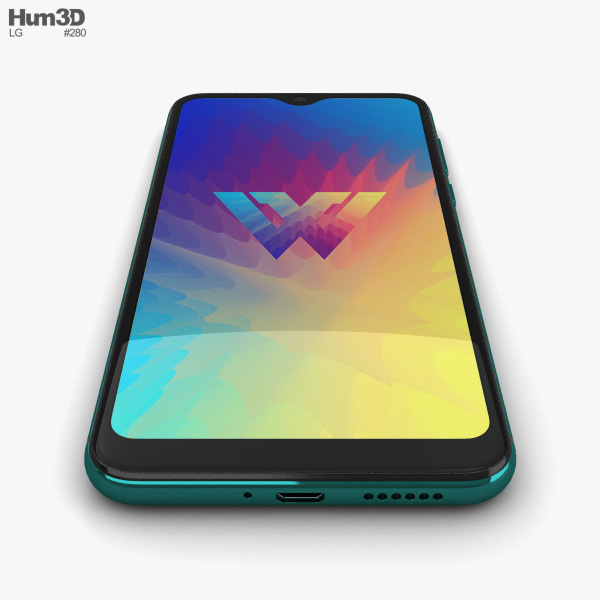 LG W30 Aurora Green 3D model - Download Phones on 3DModels.org