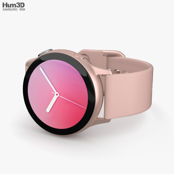 Samsung Galaxy Watch Active 2 40mm Aluminium Pink Gold 3D model ...