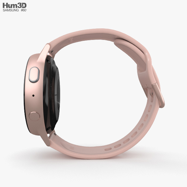 Samsung Galaxy Watch Active 2 44mm Aluminium Pink Gold 3D model ...