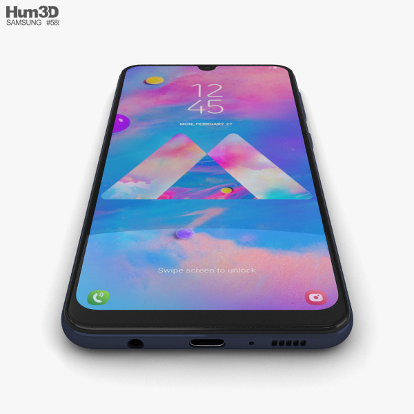 Samsung Galaxy M30 Blue 3D model - Download Phones on 3DModels.org