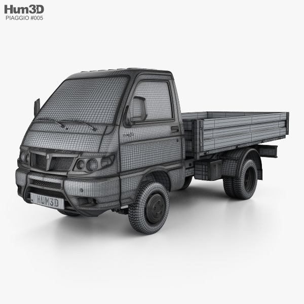 Piaggio Porter Maxxi Tipper 2016 3D model - Download Truck on 3DModels.org