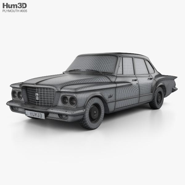 Plymouth Valiant sedan 1960 3D model - Download Sedan on 3DModels.org