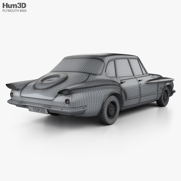 Plymouth Valiant sedan 1960 3D model - Download Sedan on 3DModels.org