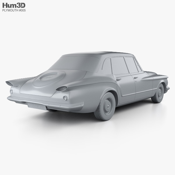 Plymouth Valiant sedan 1960 3D model - Download Sedan on 3DModels.org