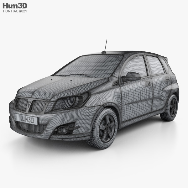 Pontiac G3 (T250) hatchback 2009 3D model - Download Hatchback on ...
