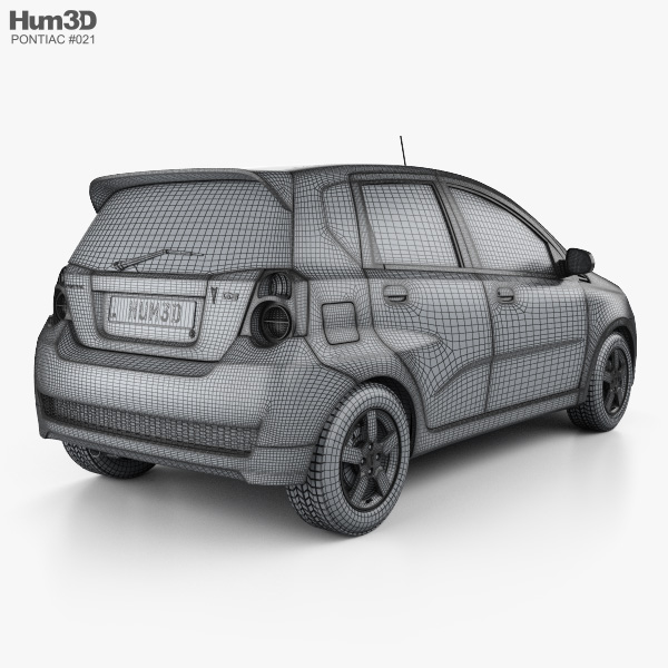 Pontiac G3 (T250) hatchback 2009 3D model - Download Hatchback on ...