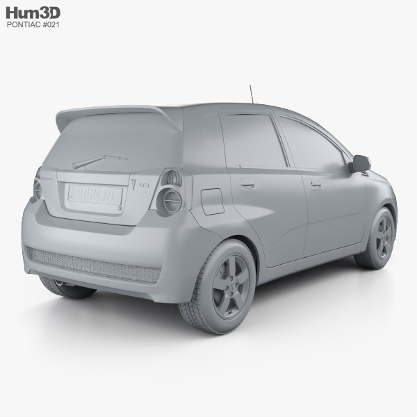 Pontiac G3 (T250) hatchback 2009 3D model - Download Hatchback on ...