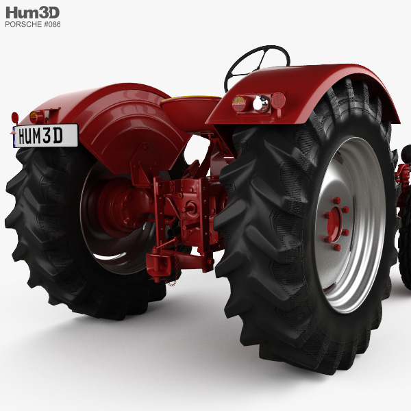 Porsche Diesel Tractor P 133 1956 3D model - Download Tractor on ...
