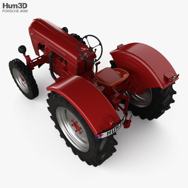 Porsche Diesel Tractor P 133 1956 3D model - Download Tractor on ...