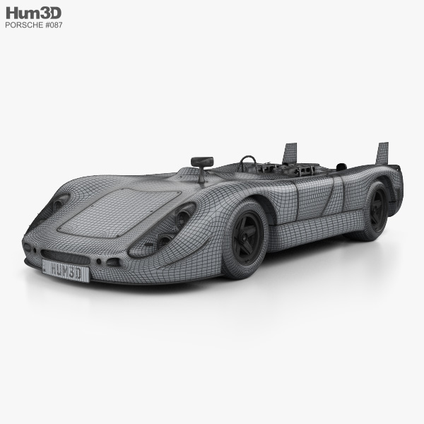 Porsche 908/02 Flunder Spyder 1969 3D model - Download Sports car on ...