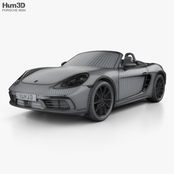 Porsche 718 Boxster S 2019 3D model - Download Sports car on 3DModels.org
