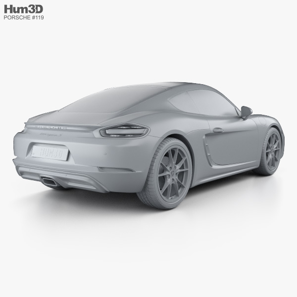 Porsche Cayman 718 (982C) 2016 3D model - Download Sports car on ...