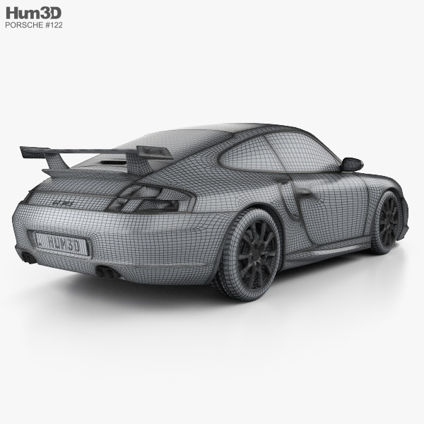 Porsche 911 GT3RS coupe (996) 2006 3D model - Download Sports car on ...