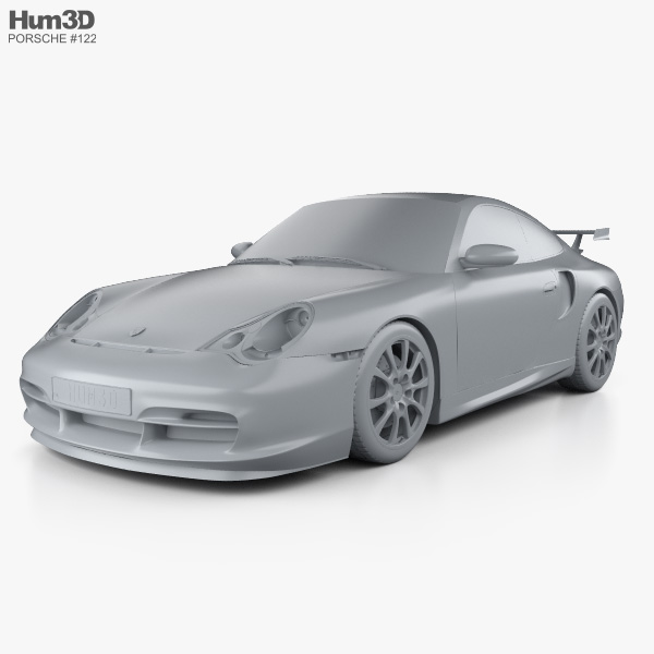 Porsche 911 GT3RS coupe (996) 2006 3D model - Download Sports car on ...