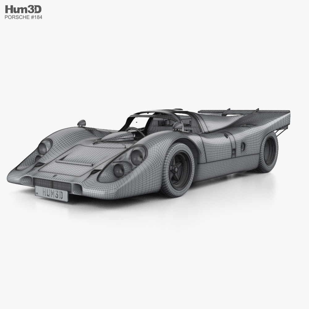 Porsche 917 K with HQ interior 1972 3D model - Download Sports car on ...