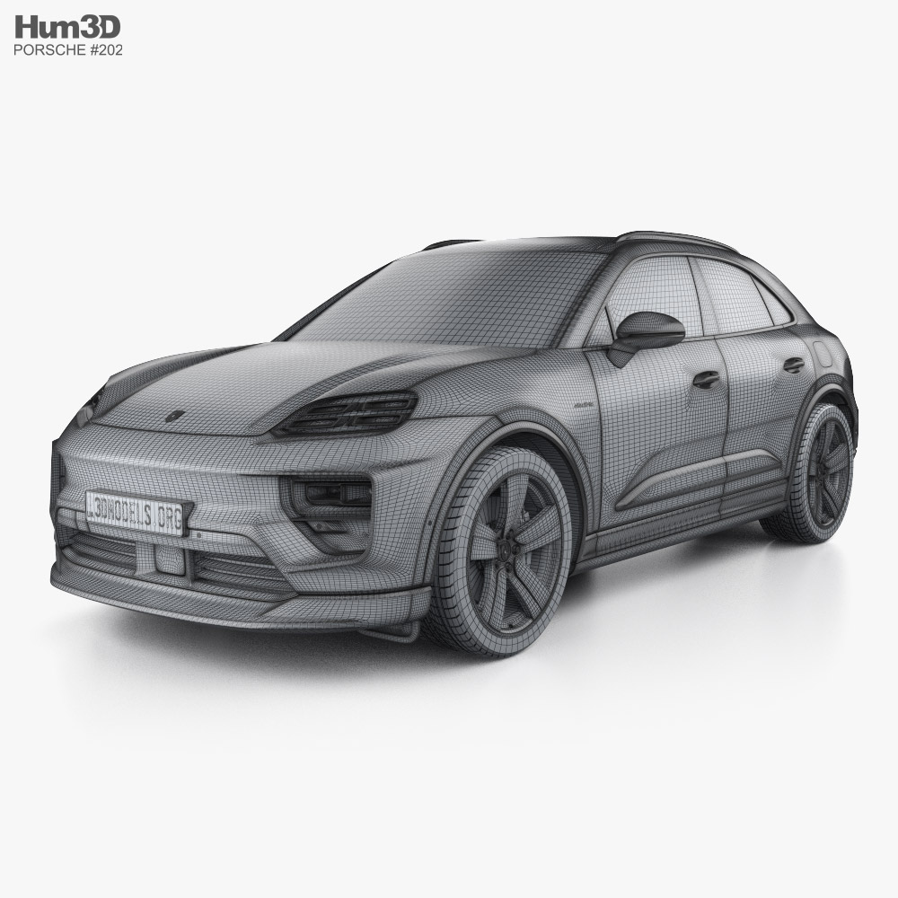 Porsche Macan 4 2025 3D model - Download Crossover SUV on 3DModels.org
