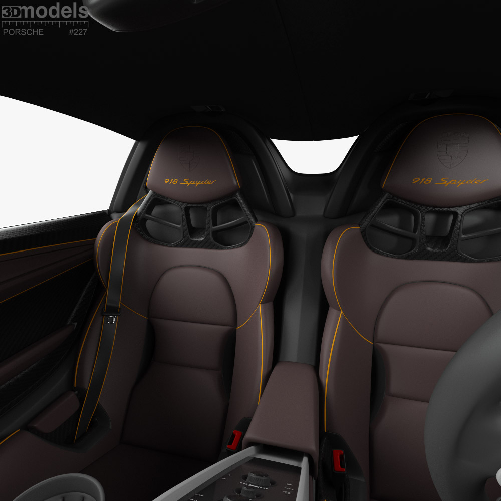 Porsche 918 Spyder with HQ interior and engine 2018 3D model - Download ...