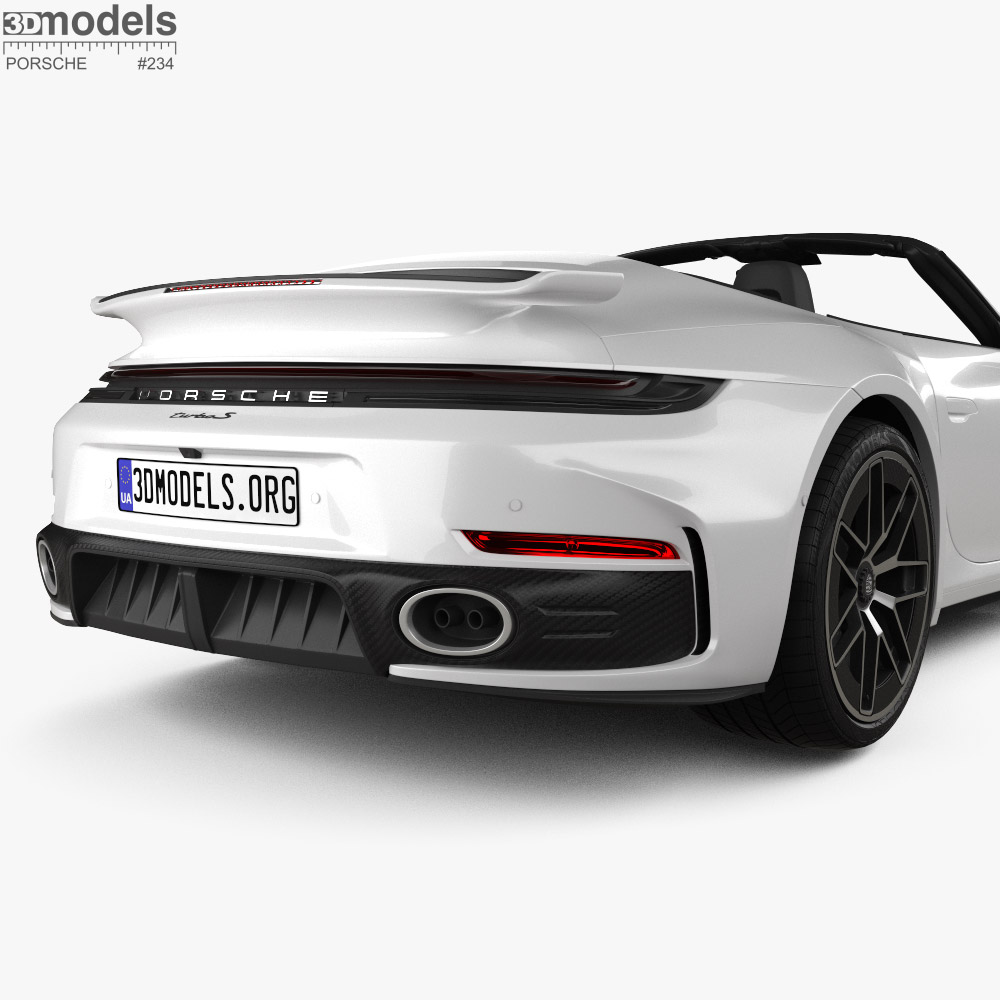 Porsche 911 카브리올레 Turbo S 2025 3D 모델 - 다운로드 Sports car on 3DModels.org