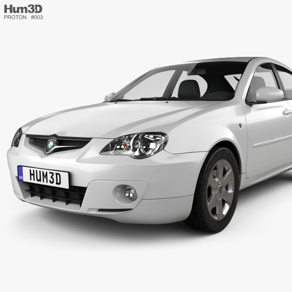 Proton Gen-2 hatchback 2013 3D model - Download Hatchback on 3DModels.org