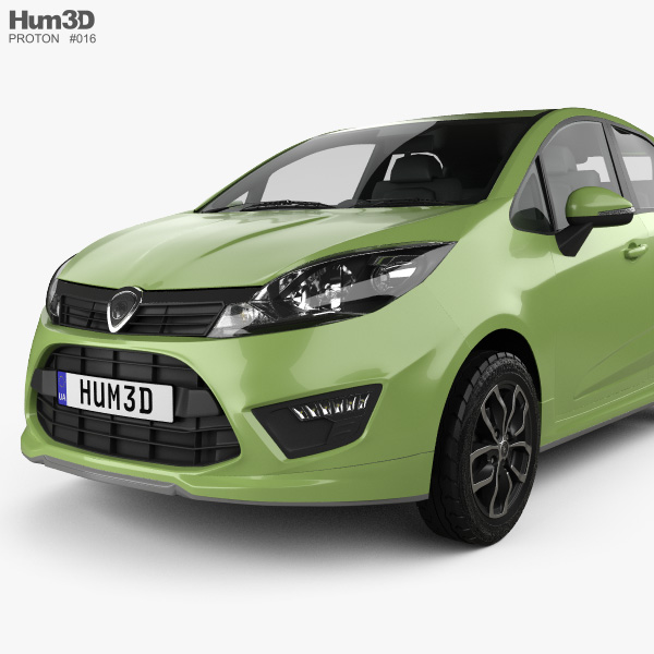Proton Iriz 2017 3D model - Download Hatchback on 3DModels.org